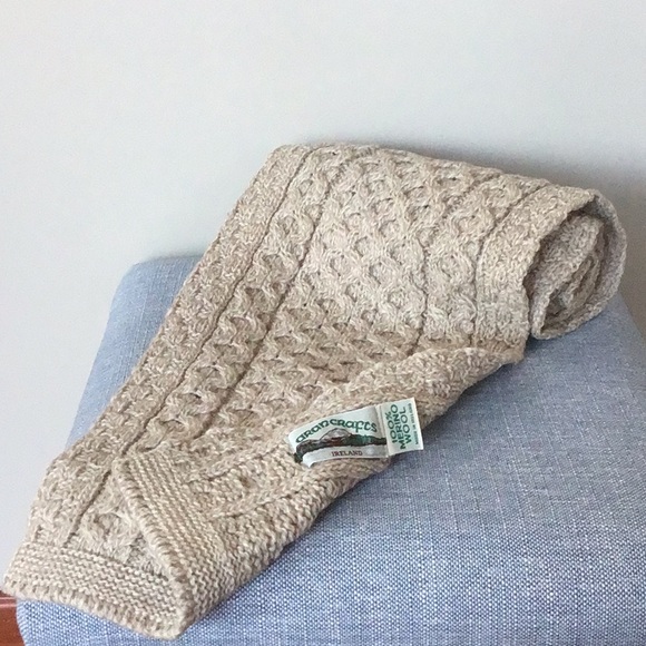 Aran Crafts | Accessories | Aran Crafts Scarf Merino Wool Honeycomb ...